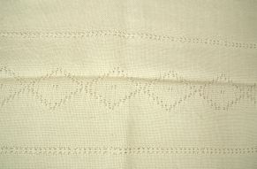 Alpaca wool shawl cream - Counting Flowers