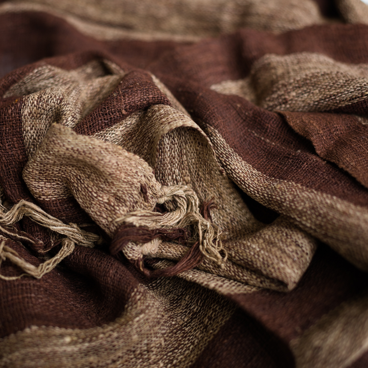 Wild silk scarf jacanda - Counting Flowers