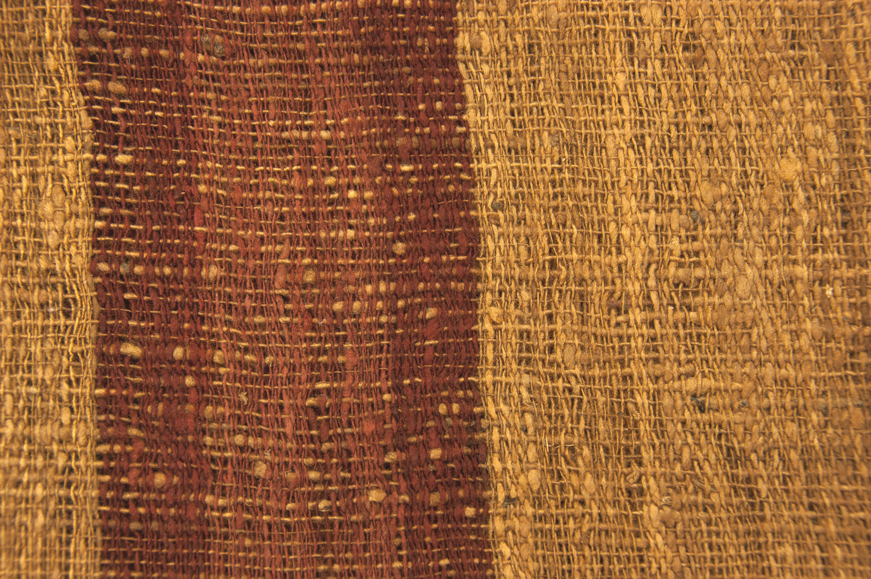 Naturally dyed wild silk shawl rusty - Counting Flowers