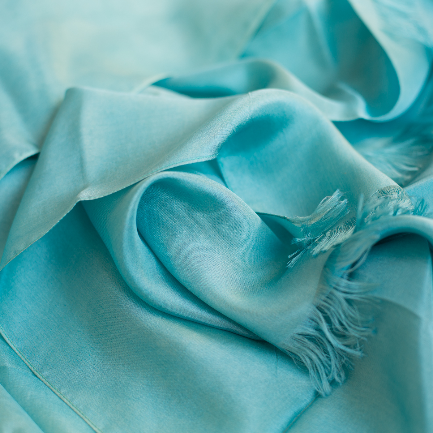 Silk scarf ocean green - Counting Flowers